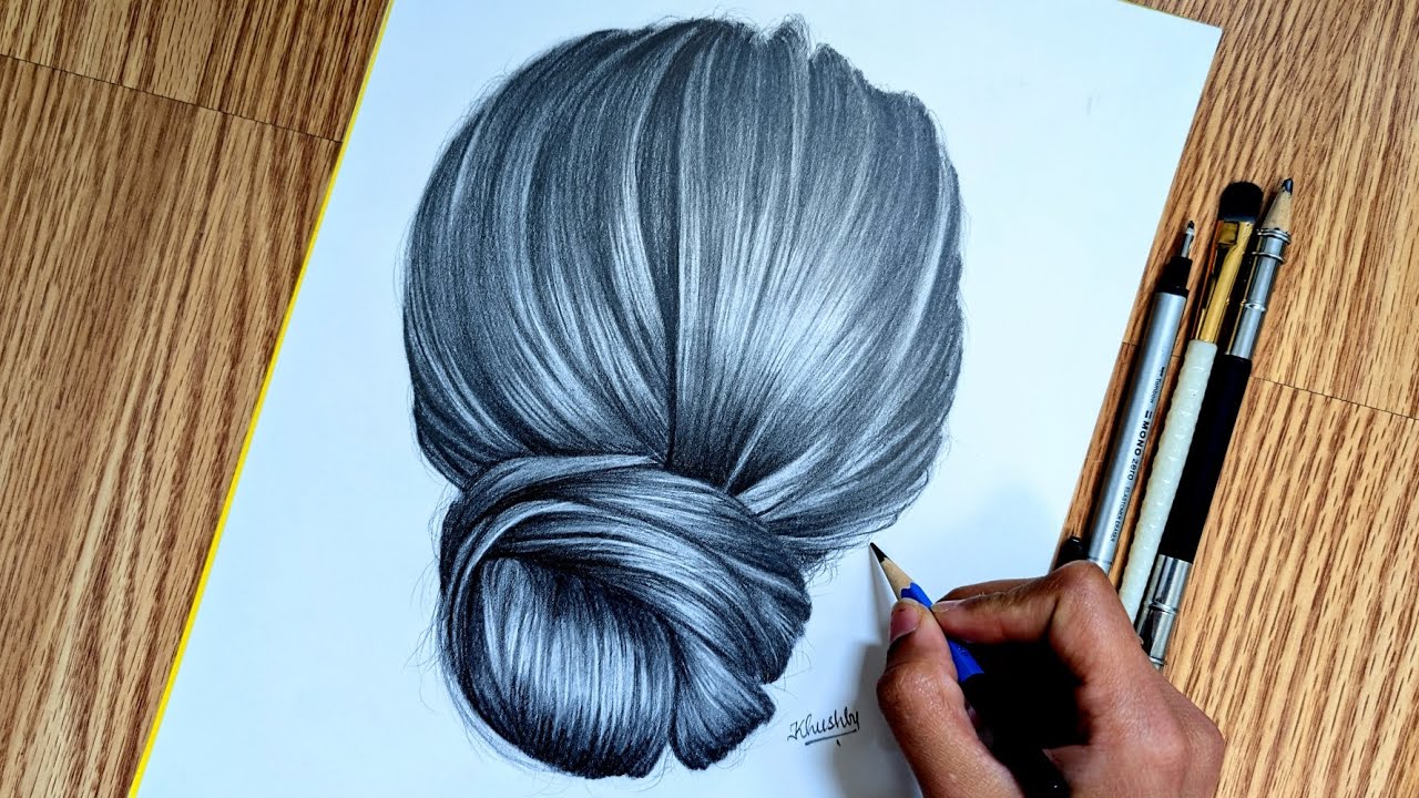 Master Hyper Realistic Hair Drawing| Pencil Drawing| Step-by-step ...