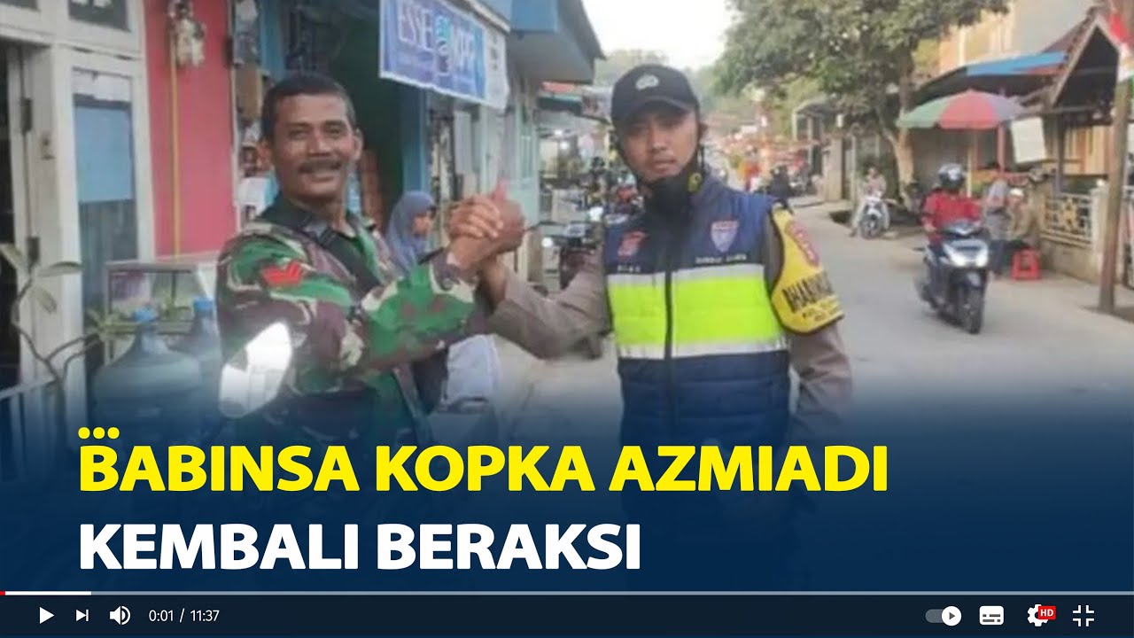 Babinsa kopka Azmiadi Kembali Menjadi Perhatian, Bantu Evakuasi Pipa ...