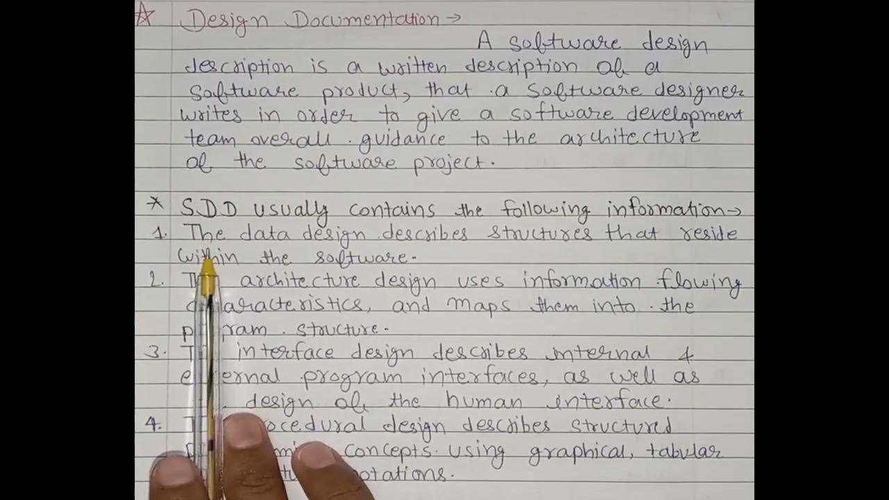 Design Documentation in Software Engineering | Software Engineering ...