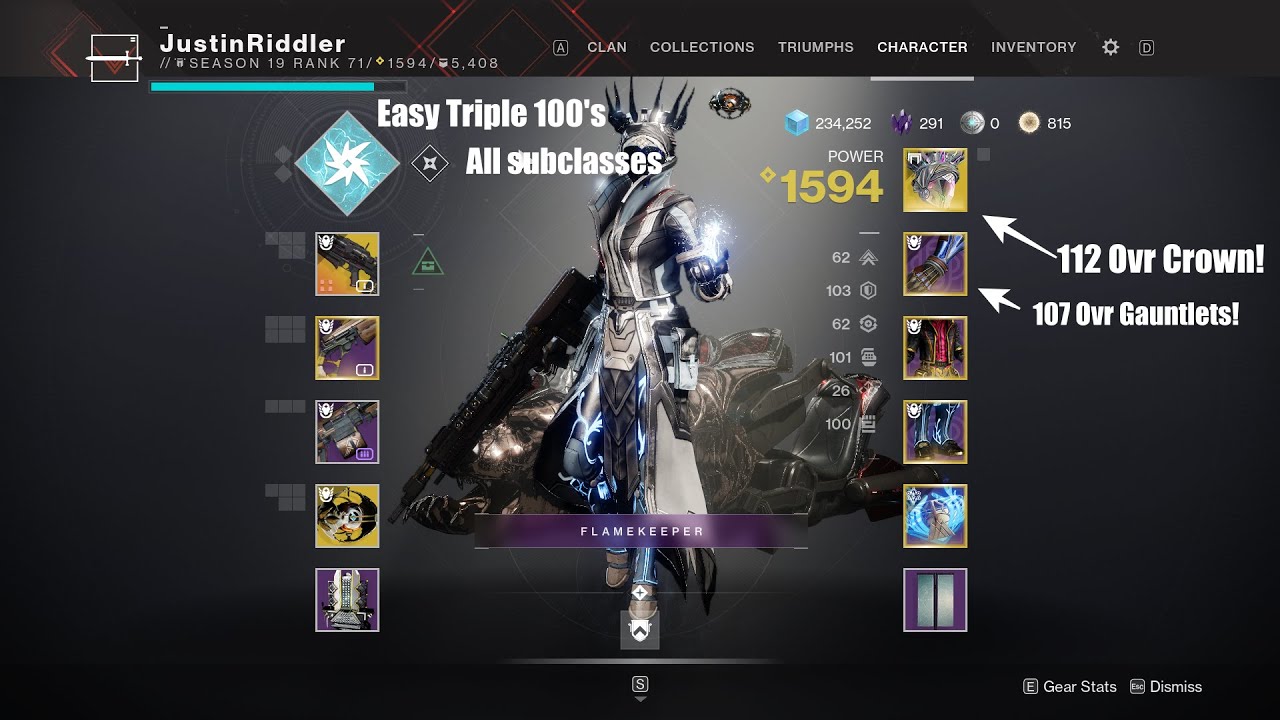 EASY Triple 100 Stats in Destiny 2! (BUILD CRAFTING IS BACK) - YouTube