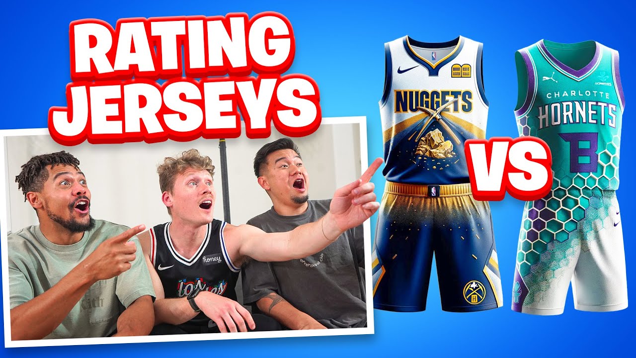 I made 64 CUSTOM NBA JERSEYS and Had my Friends RANK Them! - YouTube