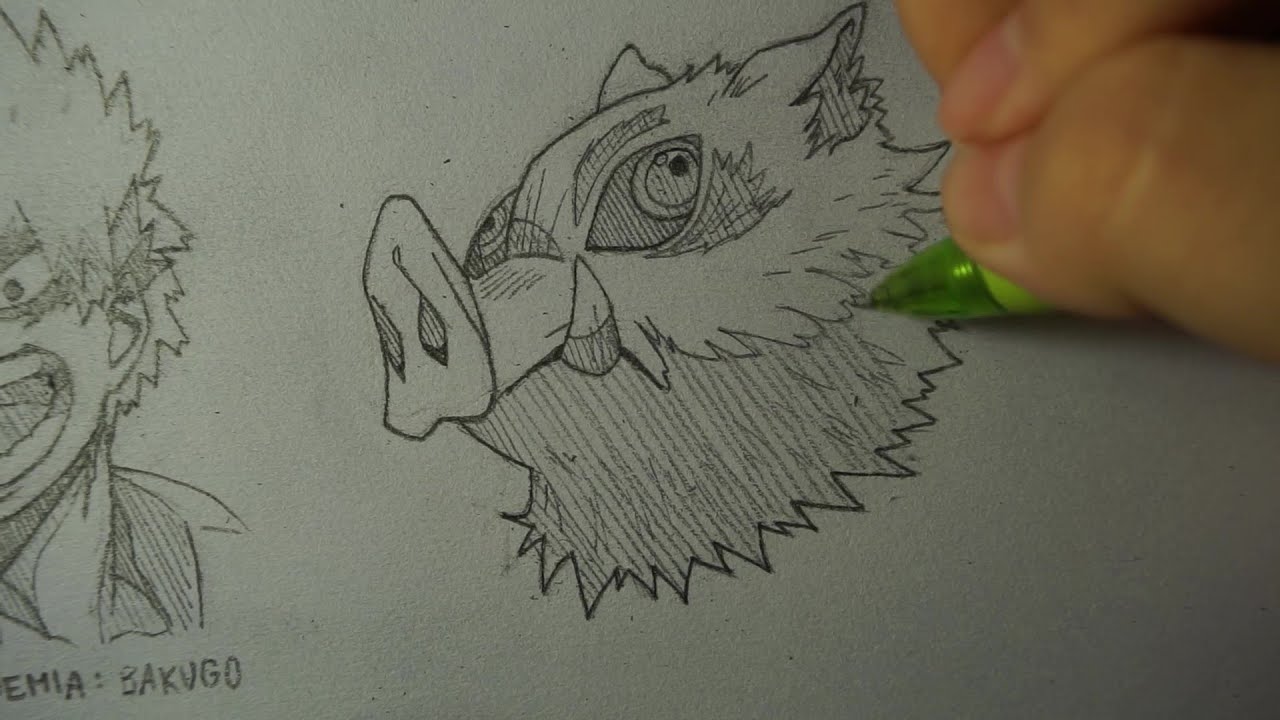 How to Draw Inosuke from Demon Slayer - YouTube