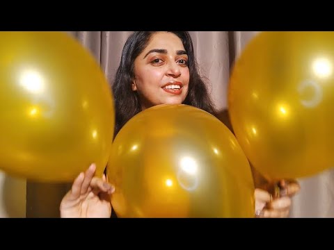 ASMR BLOWING BALLOONS AND POPPING WITH HOOP EARRINGS | POPPING BALLOONS ...