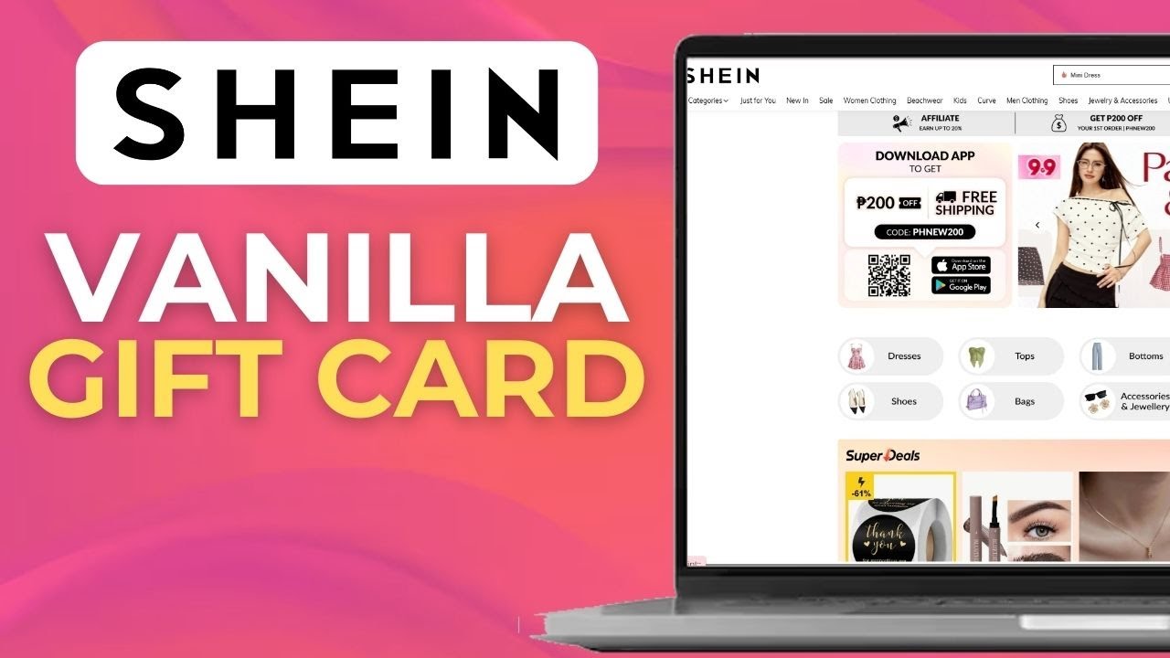 How To Use Vanilla Gift Card On Shein Tutorial - YouTube