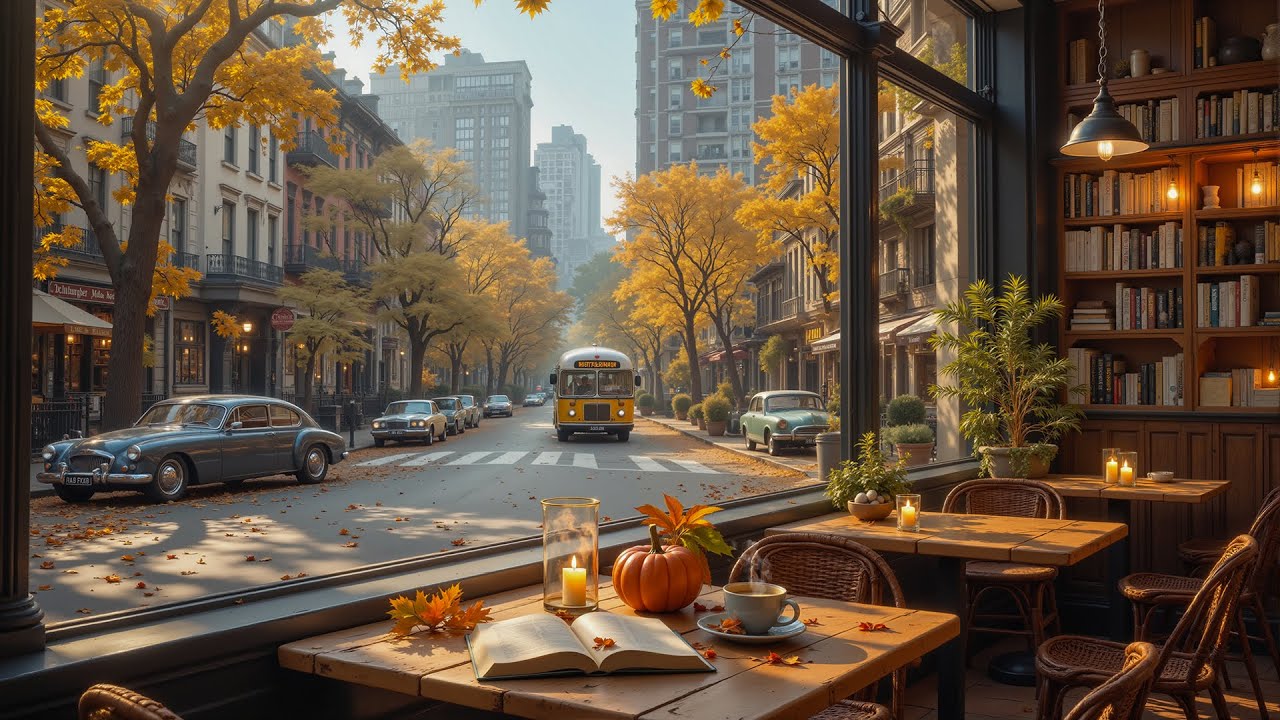 Autumn Jazz Coffee Ambience - Cozy Cafe Vibes With Smooth Jazz And ...