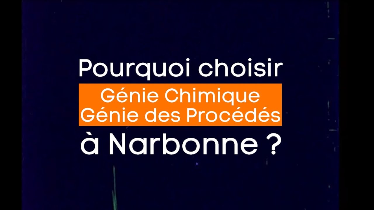 Pourquoi choisir Génie Chimique Génie des Procédés à l'IUT de Narbonne ...