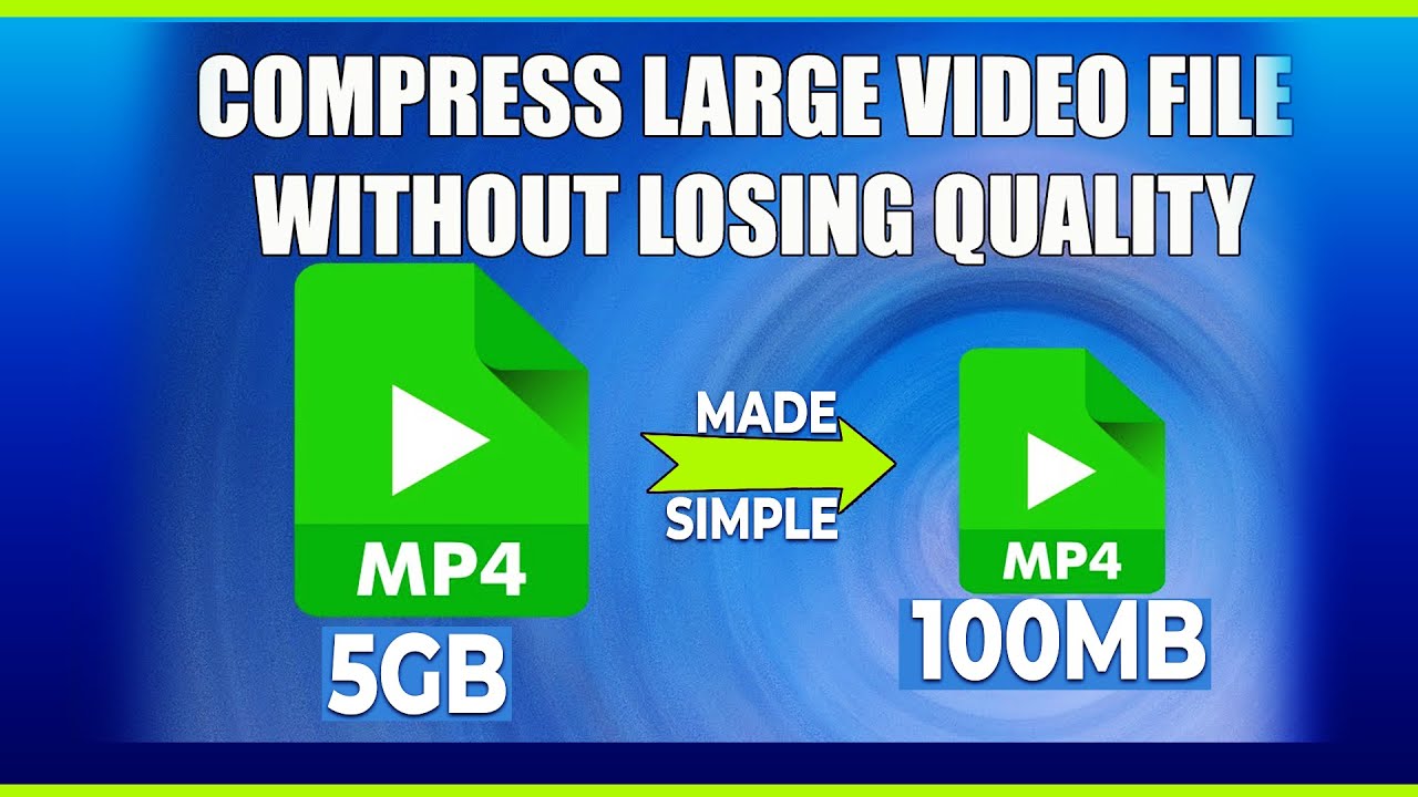 How to Compress Any Video File to the Lowest Size yet retaining its Quality - YouTube