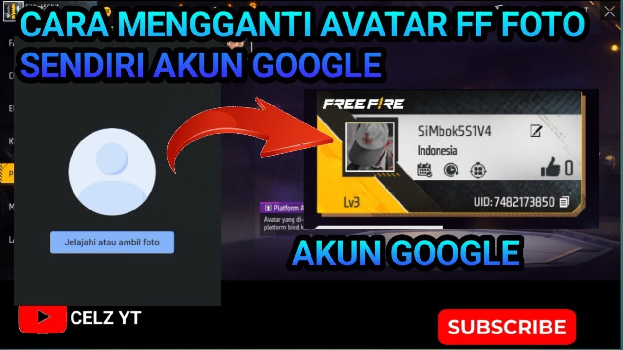 CARA MENGGANTI AVATAR FF FOTO SENDIRI AKUN GOOGLE ‼️ TERBARU 2023 - YouTube