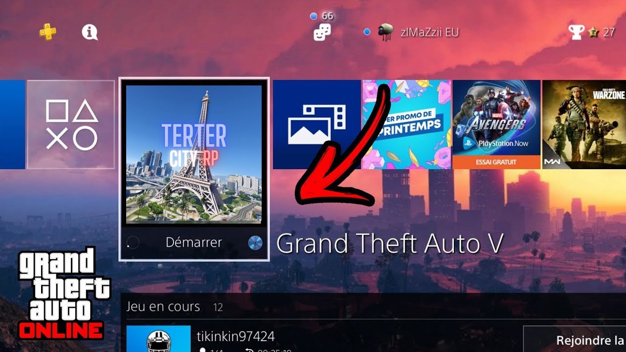 Mon serveur GTA V RP PS4 | PS5 (free accès) - YouTube