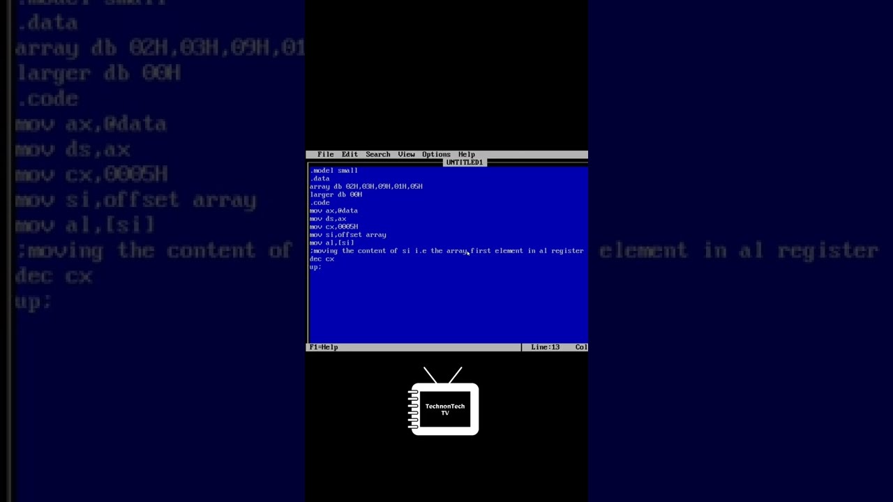 Find The Largest Number In An Array 8086 Microprocessor Assembly Find The Largest Number In An Array 8086 Microprocessor Assembly