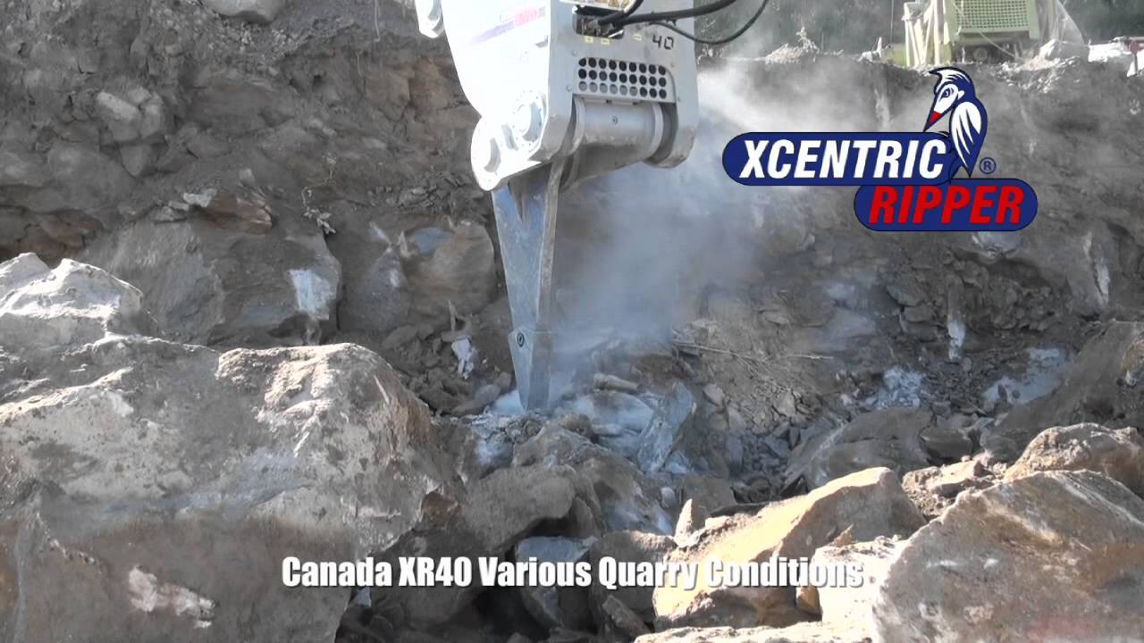 Canada XR40 Various Quarry Conditions - Xcentric Ripper - YouTube