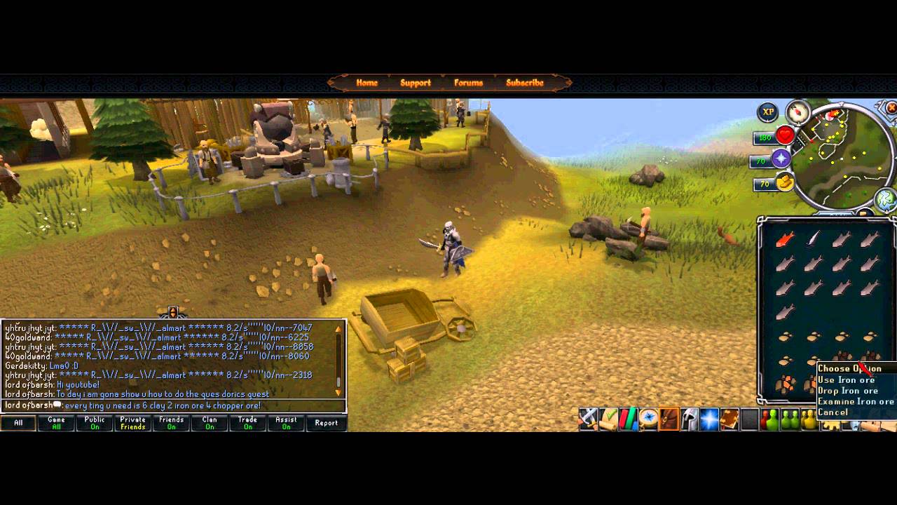 runescape quest Doric's Quest - YouTube