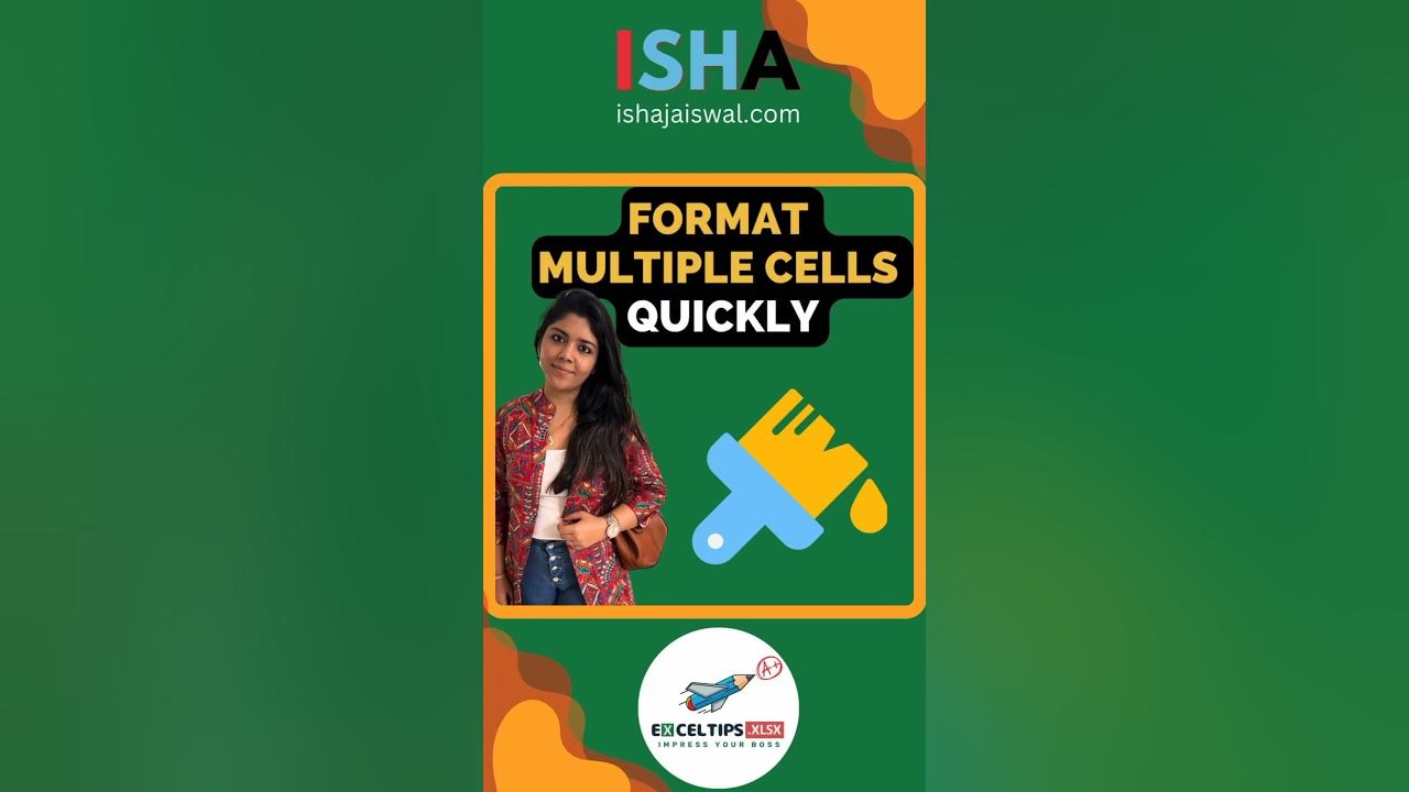 Format Multiple Cells Quickly in Excel #excel #productivityhacks #career #corporate # ...