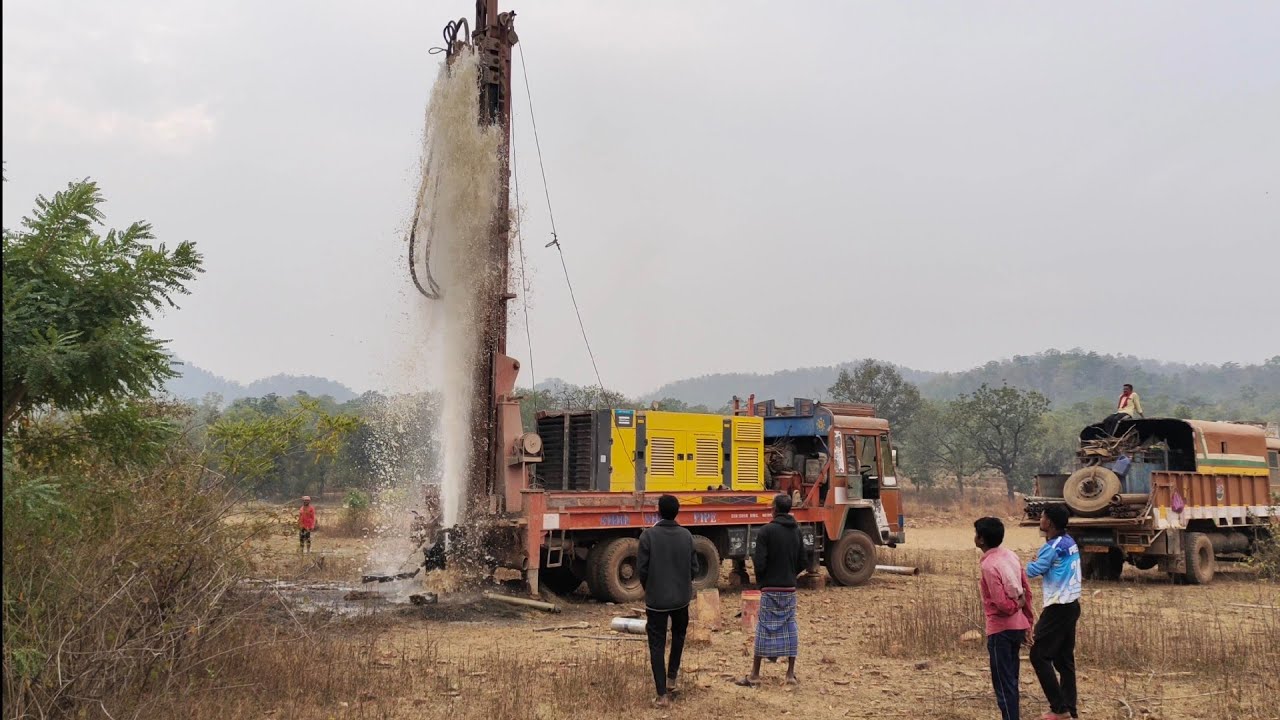 Borewell drilling step Into step | 160 feet deep 10HP water | Borewell ...