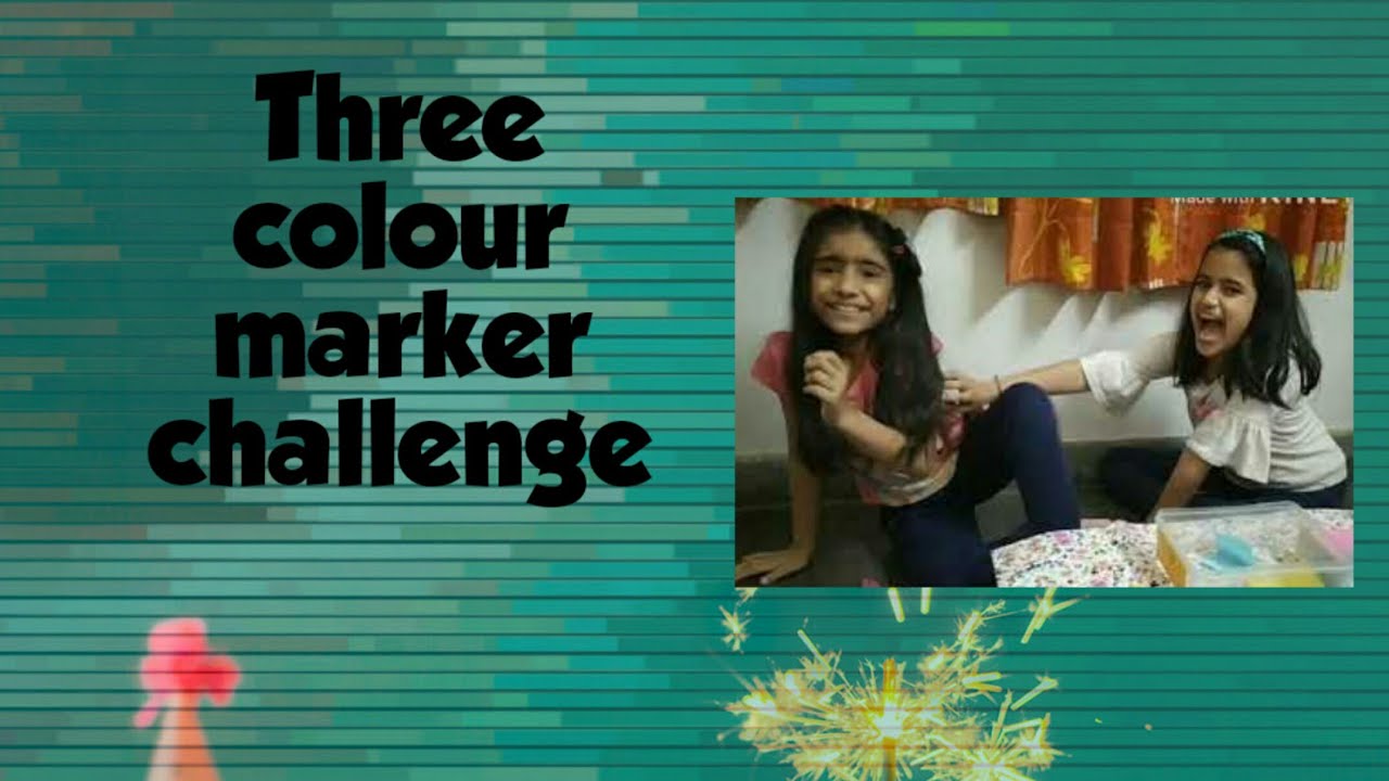 Three colours marker challenge #fun#challenge - YouTube