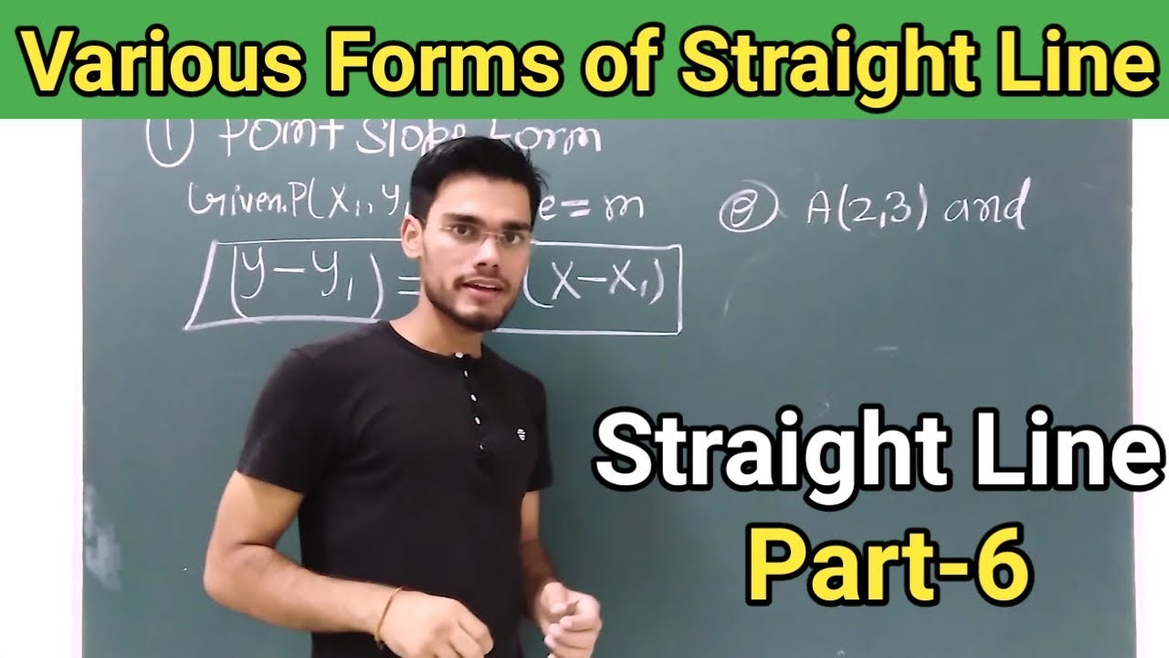 #6-Different Forms of Straight Line | Point Slope Form | Two Point Form ...
