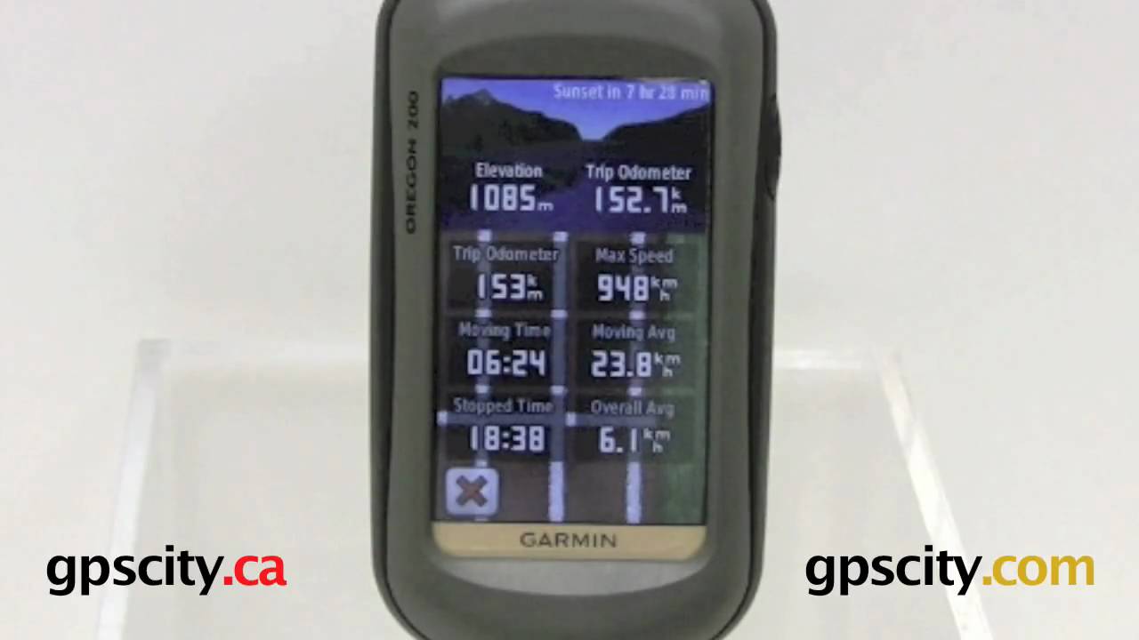 Garmin Oregon 300, 400t, 400i, 400c : Trip Computer @ gpscity.com - YouTube