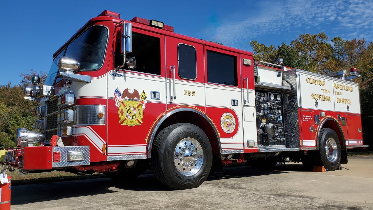 Clinton Vol Fire Dept Co. 25 (retired) Engine 255 1999 Pierce Dash walk ...