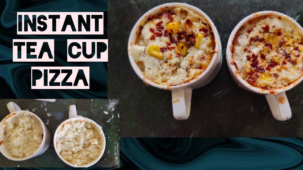 Instant Tea Cup Pizza l No oven recipes l 10 minutes sweet cheese Corn ...