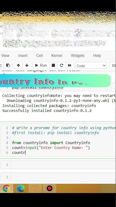 Find Country Info In Python #python #pythonlearning #pythonprogramming #pythontutorial #python3 ...