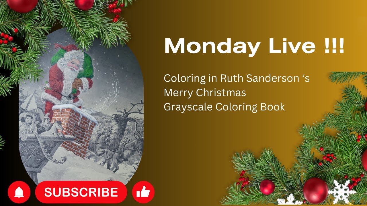 Monday Live !!! Merry Christmas Colour and Chat - YouTube