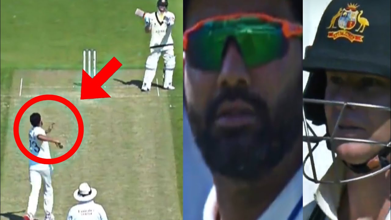 Angry mohammed siraj throwed ball towards steve smith when he stops ...