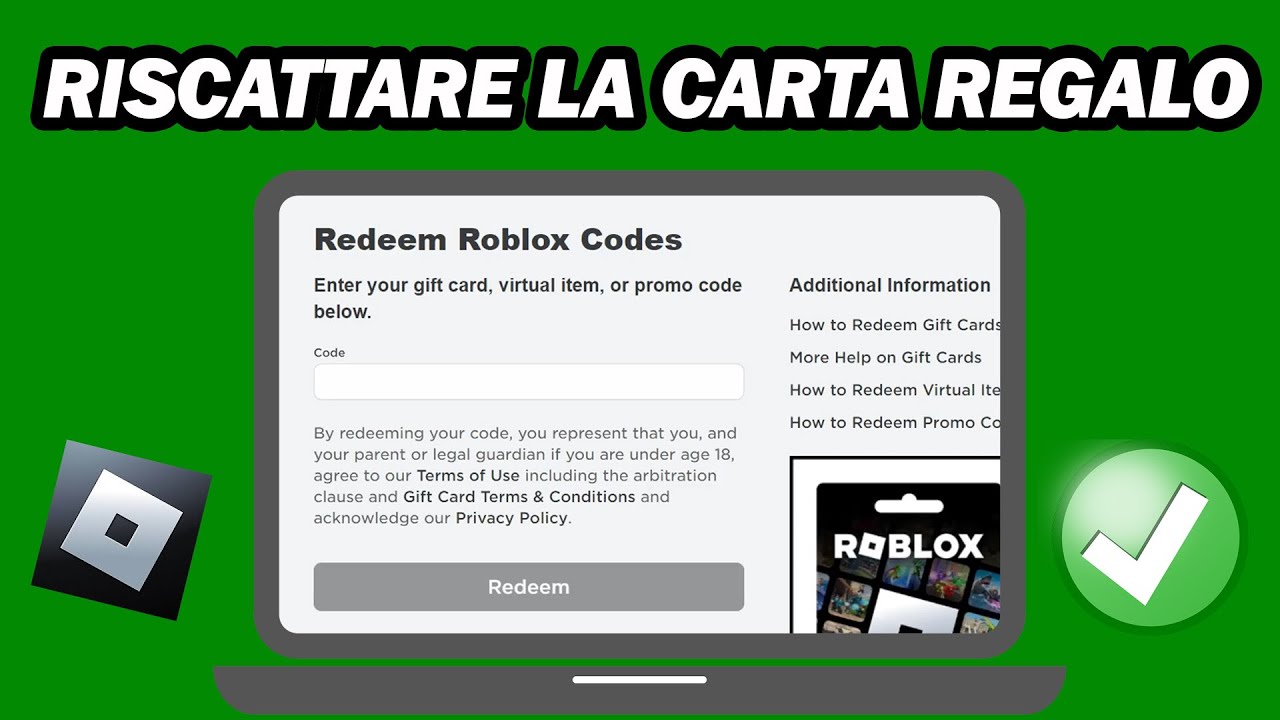 Come Riscattare La Carta Regalo Roblox | Riscatta I Codici Roblox - YouTube