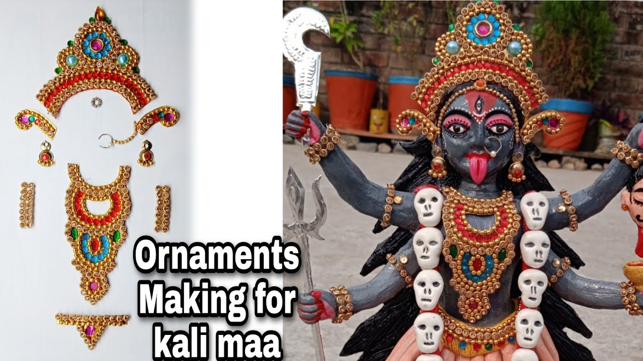 Ornament for maa Kali/How to make jewellery for Goddess/maa Kali ...