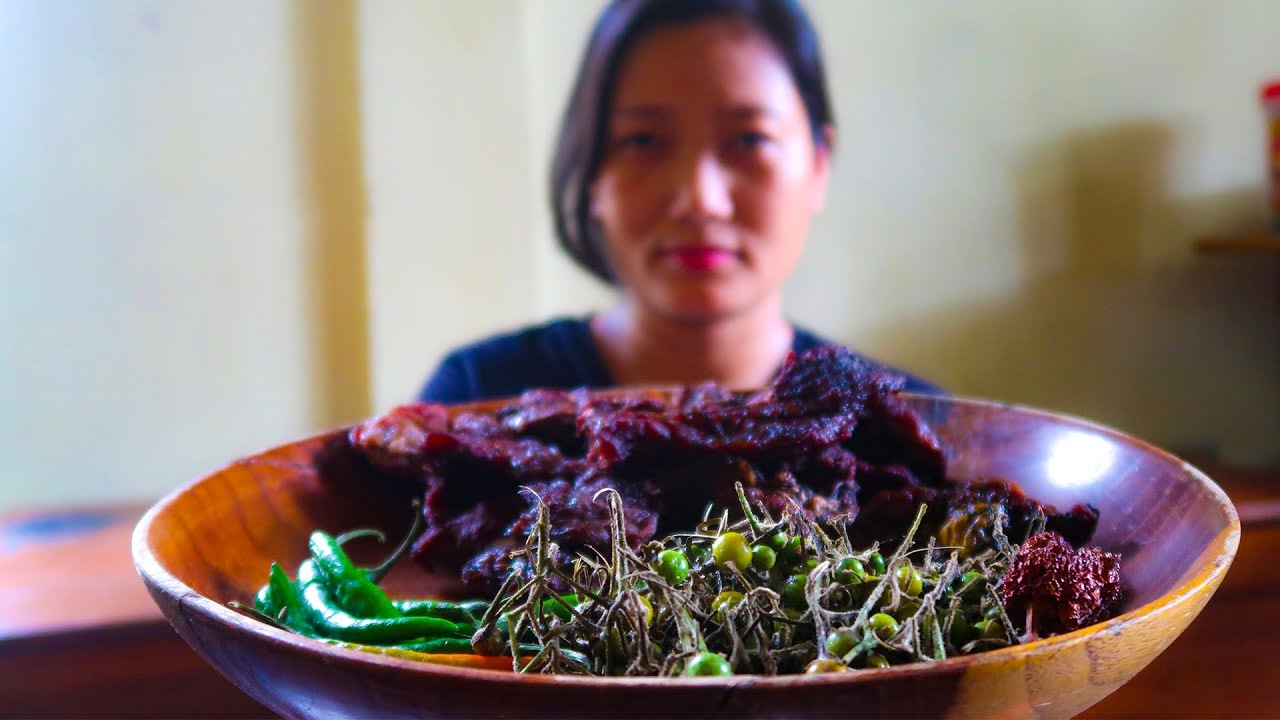 Smoked Meat Cooked With Bitter Eggplant | Smoked Meat Recipe | Naga ...