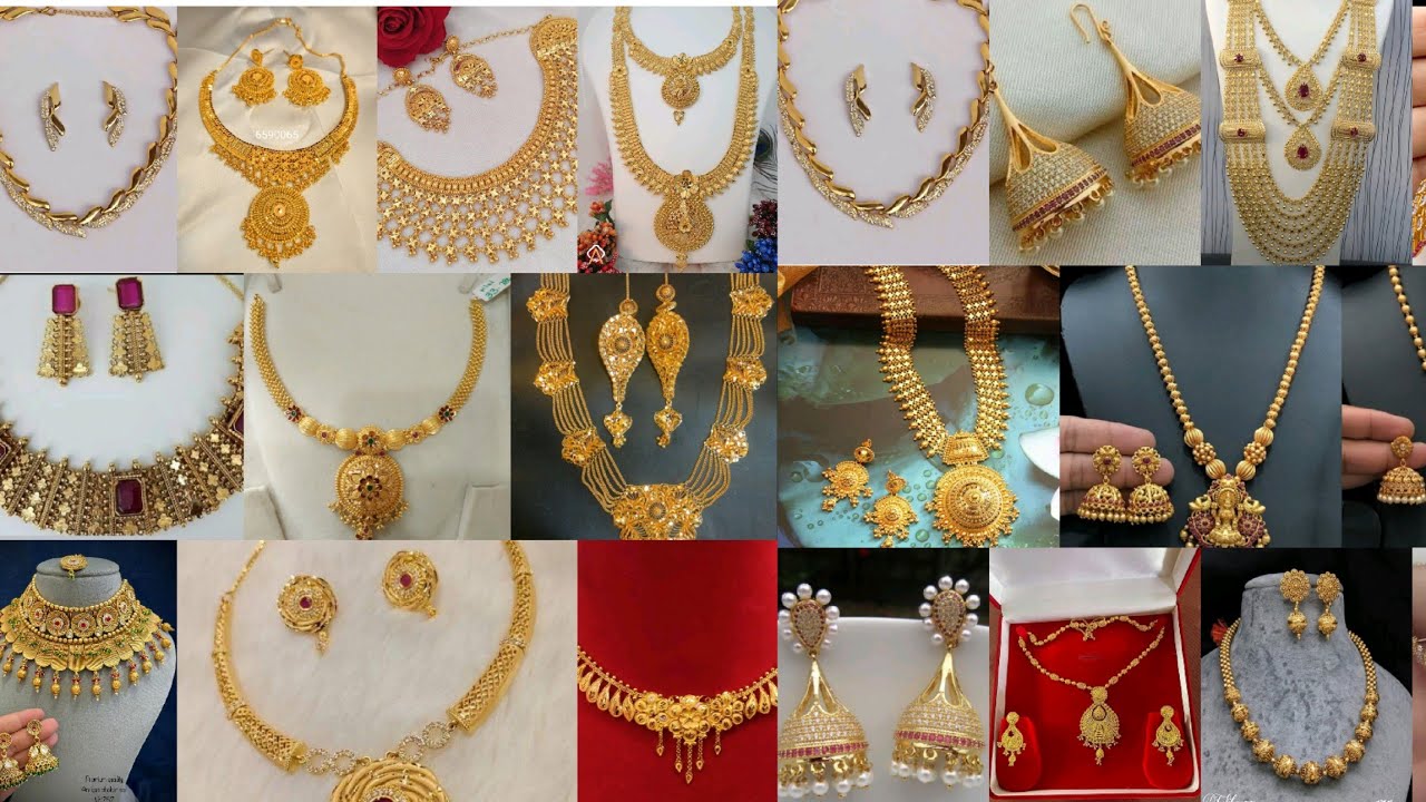 gold necklace design picture new model/gold jewellery set for wedding ...