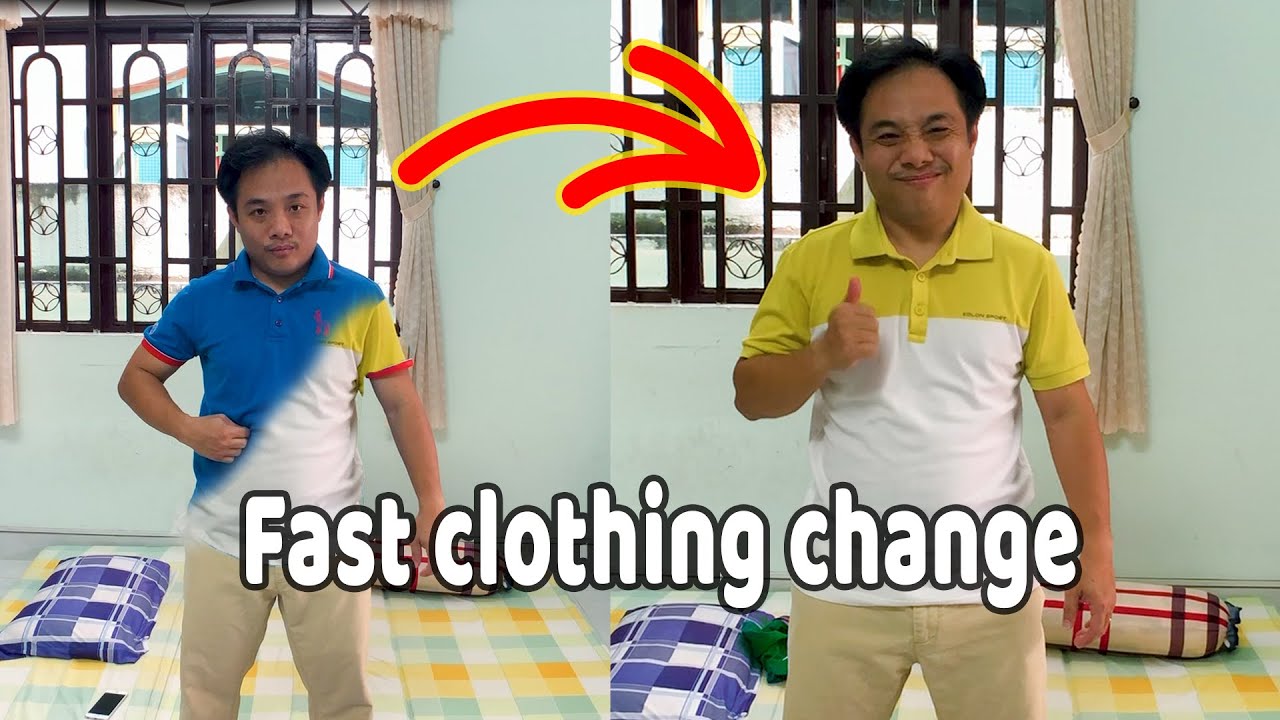Fast clothing change magic - YouTube
