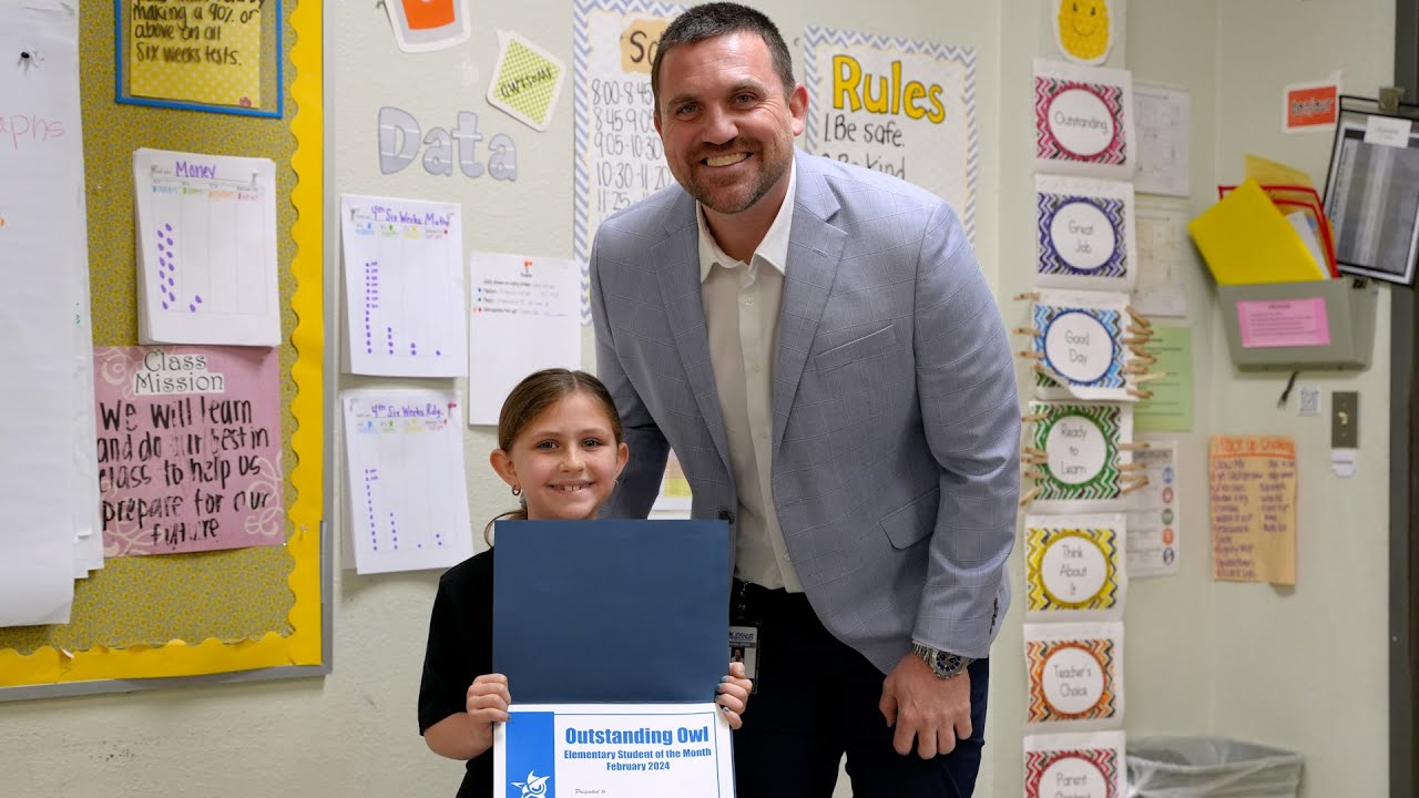Outstanding Owl Elementary Student of the Month for February 2024 - YouTube