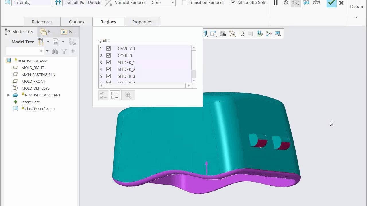 Classify Surfaces by Pull Direction in Mold Design and Casting - YouTube