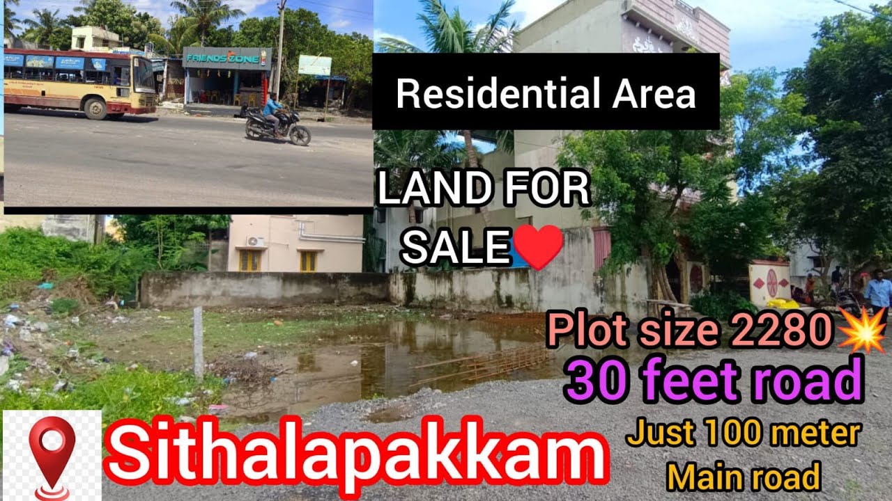 IDNO:68 ️SITHALPAKKAM SANKARAPURAM LAND SALE 2280 just100 meter main ...