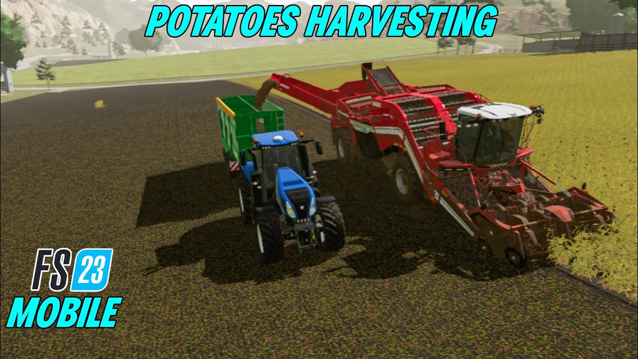Potatoes Harvesting in Farming Simulator Mobile - FS 23 Gameplay - YouTube