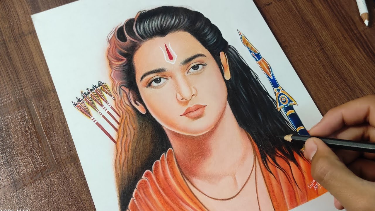 Lord shree Ram ji ai generated colour portrait artwork finally complete ...