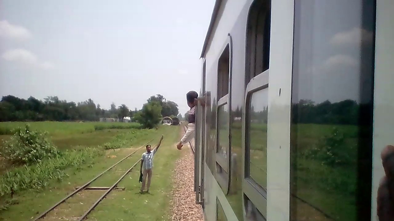 Bangladesh Railway Demu Train was passing Mirbagh Railway Station ...