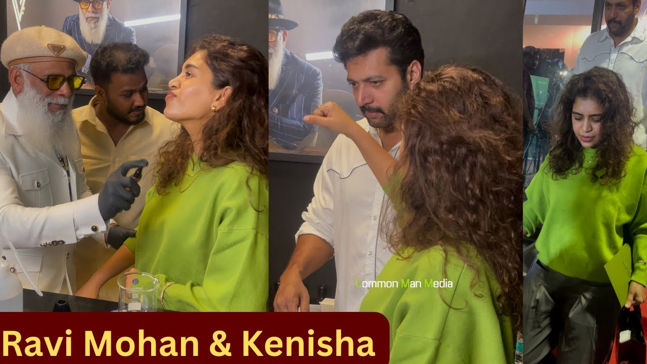 Ravi Mohan and Kenisha at Yusuf Bhai Perfume Chennai Store Launch # ...