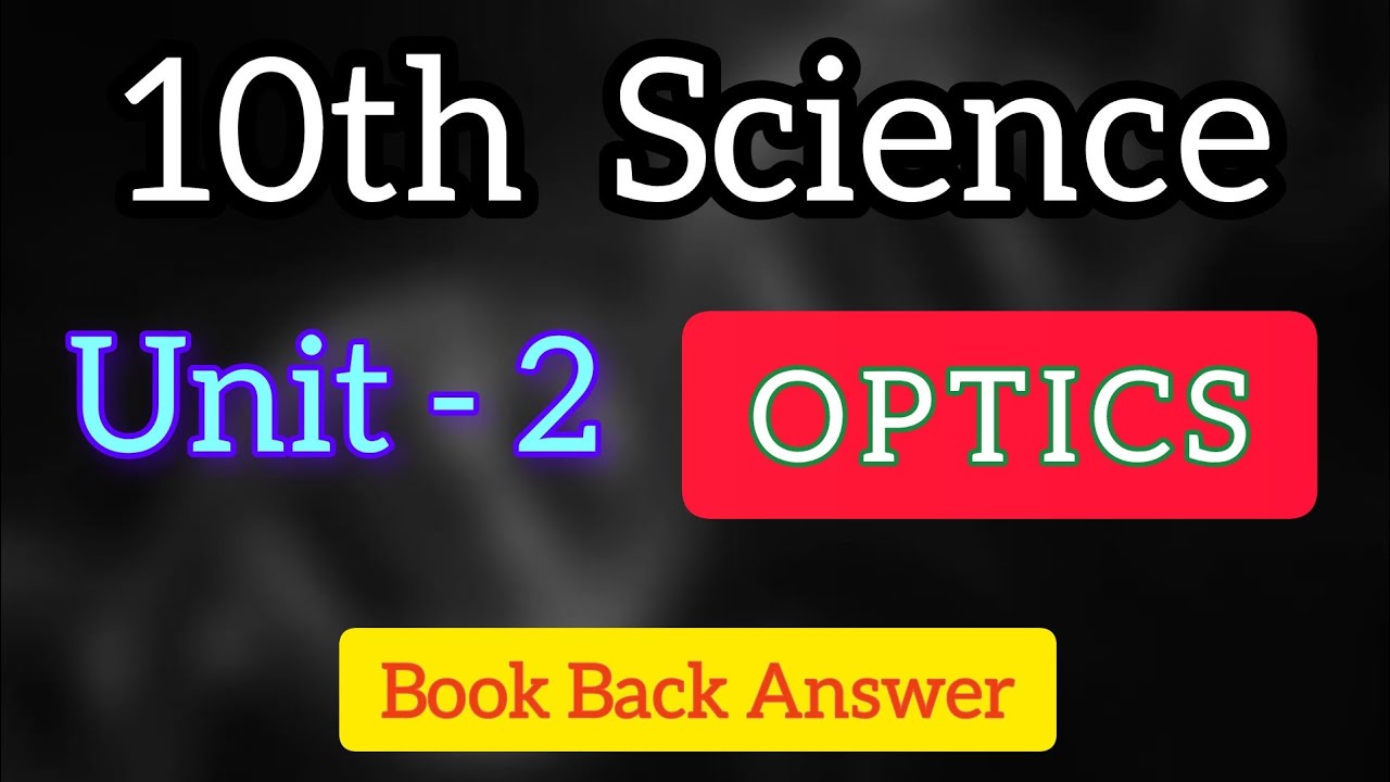 10th standard science unit 2 Optics one mark question answer ...