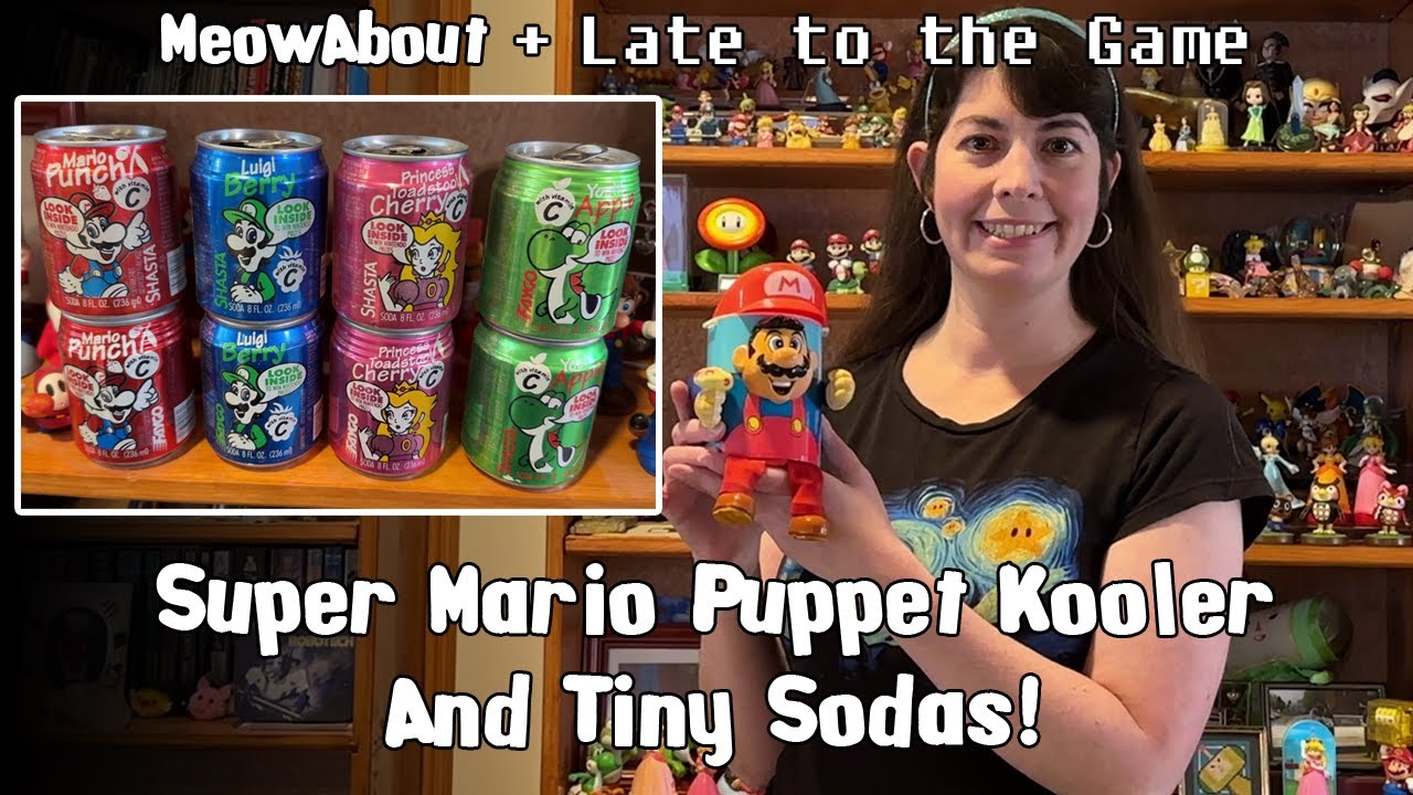 Super Mario Bros Puppet Kooler (1989) and Mario Faygo / Mario Shasta ...