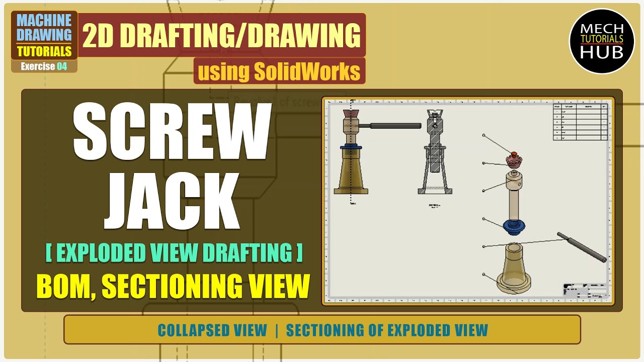 SCREW JACK (Exploded View Drawing) | Bill of Materials, Exploded View ...