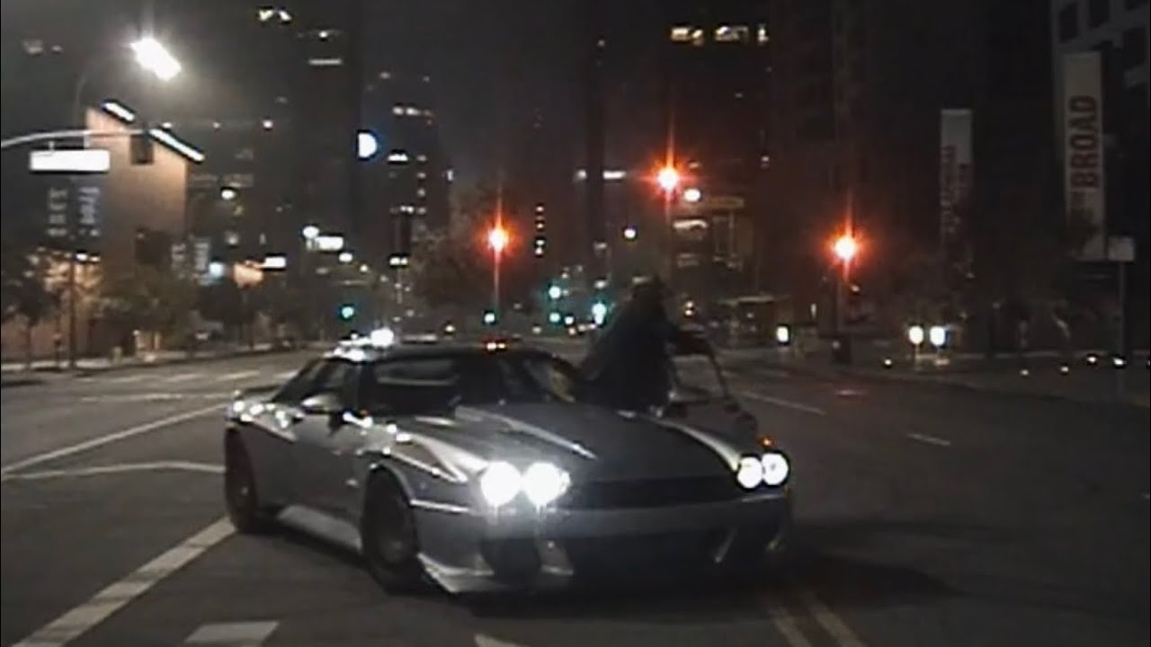 Magnus Walker drives V12 6-Speed TWR Supercat through DTLA - YouTube