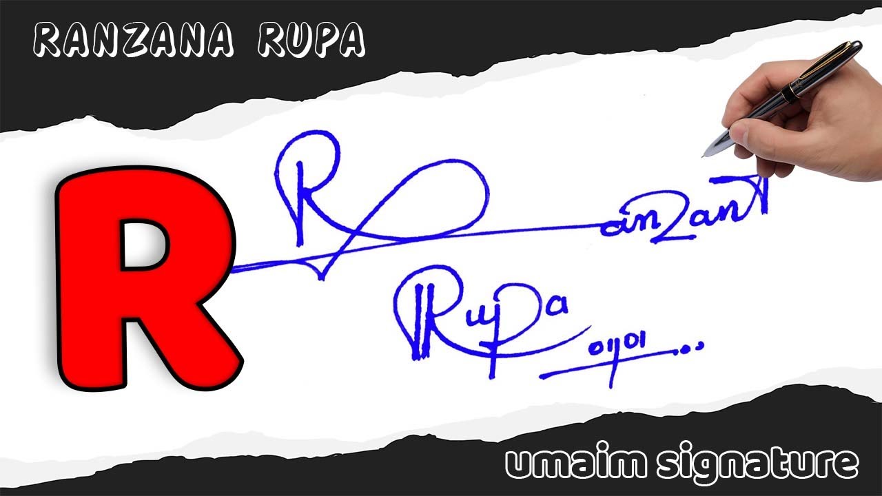 ️ Ranzana Rupa Name Signature Request Done | How To Draw Signature ...