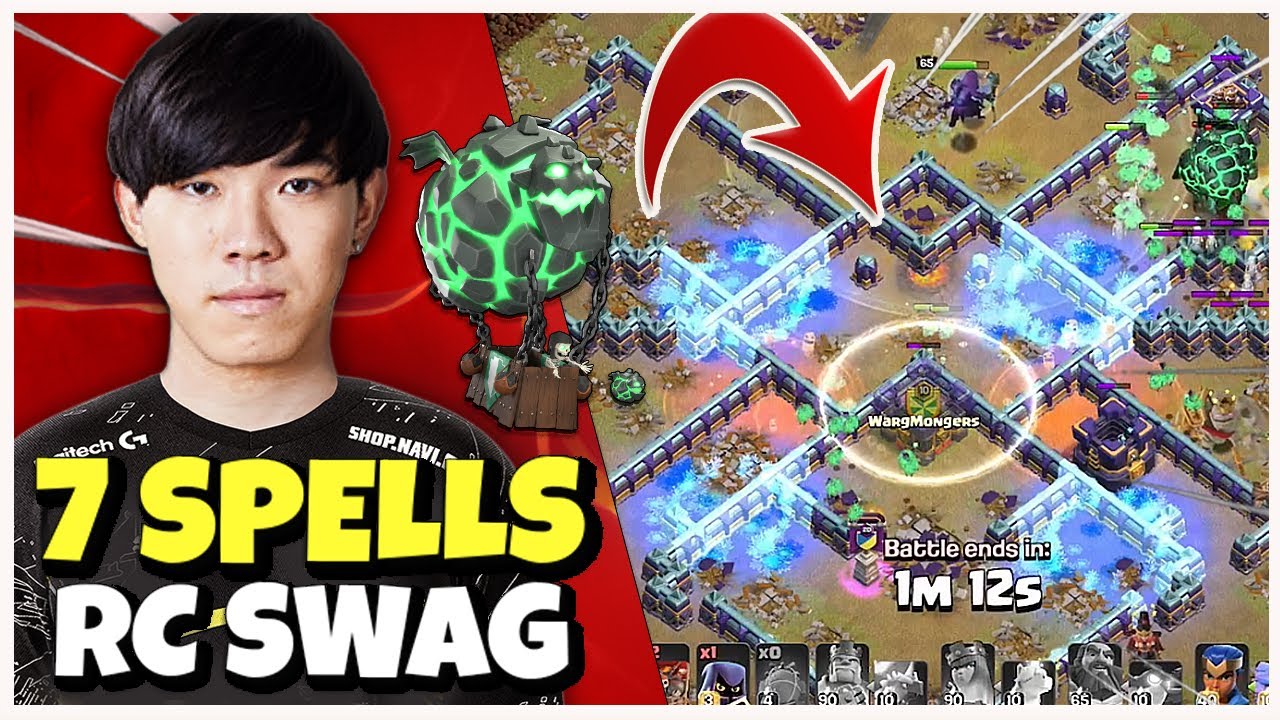NAVI KLAUS swagged 7 SPELLS and RC using LAVALOON troop | Clash of ...