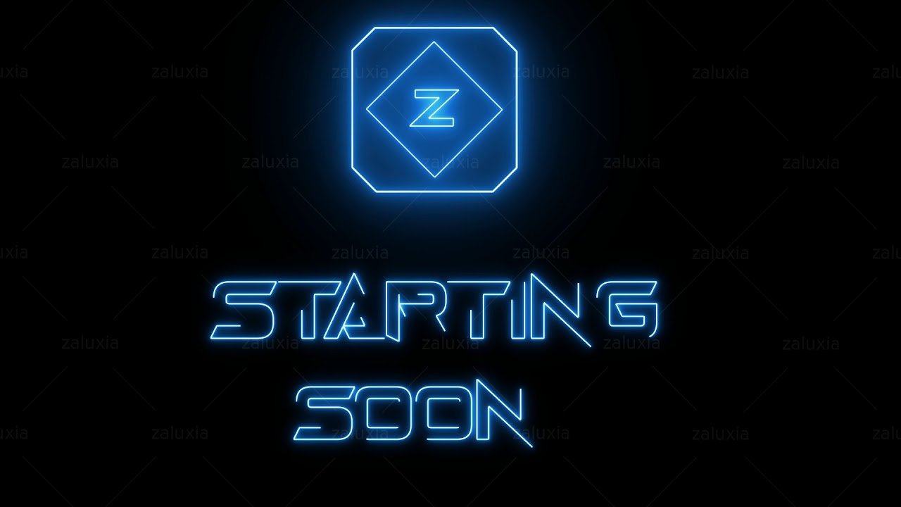 starting soon screen blue lazer - YouTube