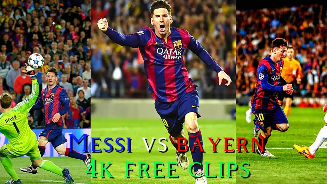 MESSI vs BAYERN 4K FREE CLIPS (FREE TO USE) GOOD QUALITY🤙 *NO WATERMARK ...