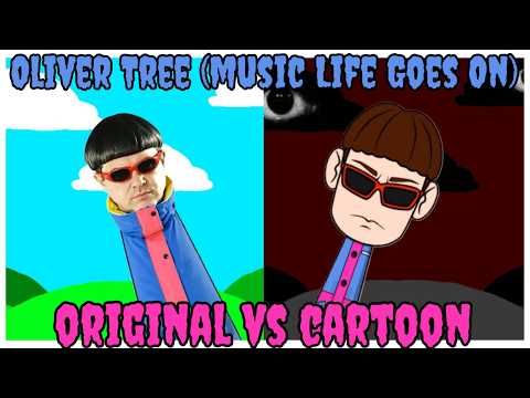 My Sprunki OC Oliver Tree music Life Goes On Original vs Cartoon Together