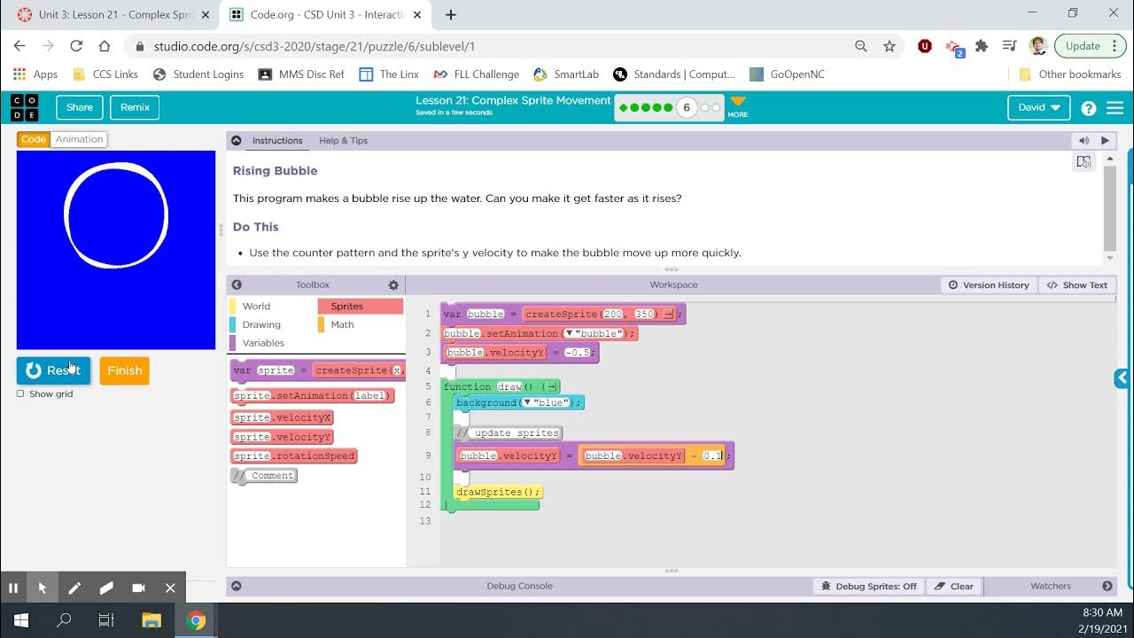 CSD Unit 3: Lesson 21 - Complex Sprite Movement - YouTube