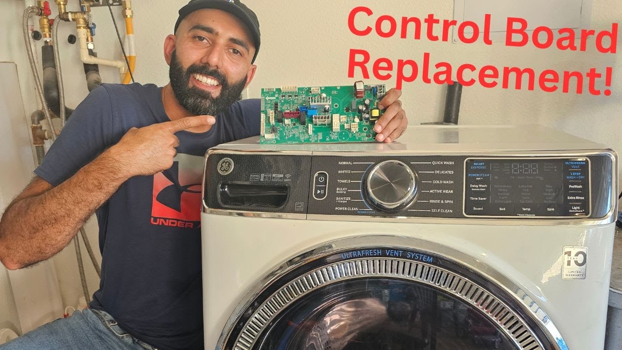 How To Replace The Control Board On A GE Front Load Washer! - YouTube