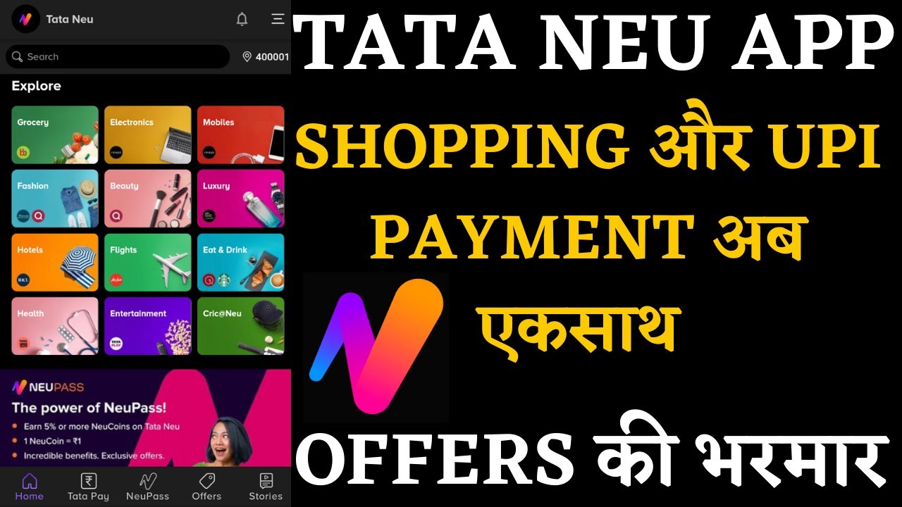 TATA Neu App Review | How To Setup Tata Neu UPI | Tata Neu Shopping ...